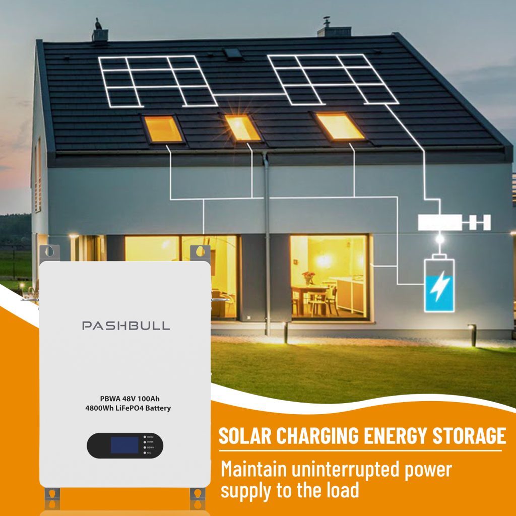 5KWh Solar-Powered Rechargeable Battery, Wall-Mounted Battery | Pashbull